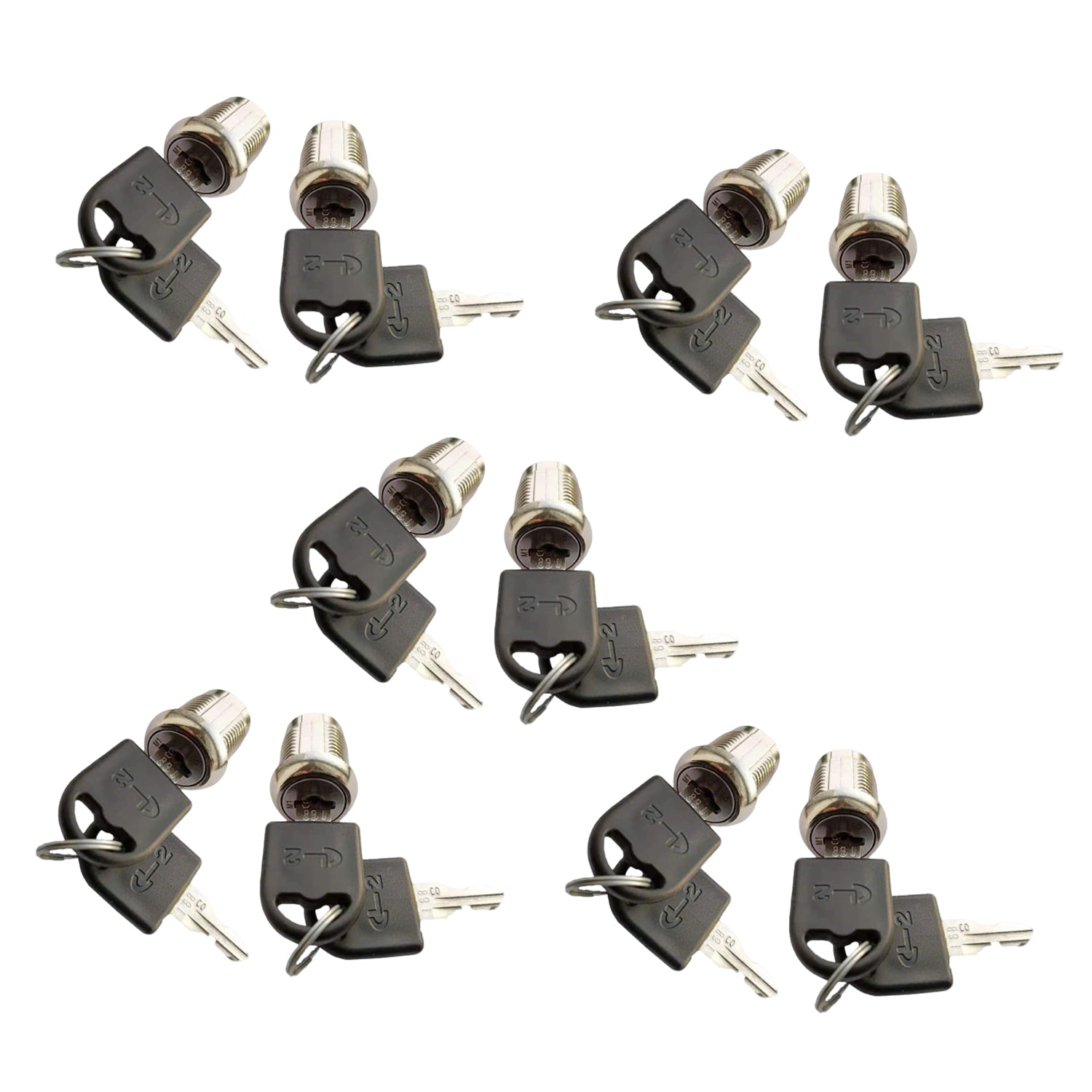 Replacement keys for Mecolor Lockers, CL-2 Key Lock, 10 pieces
