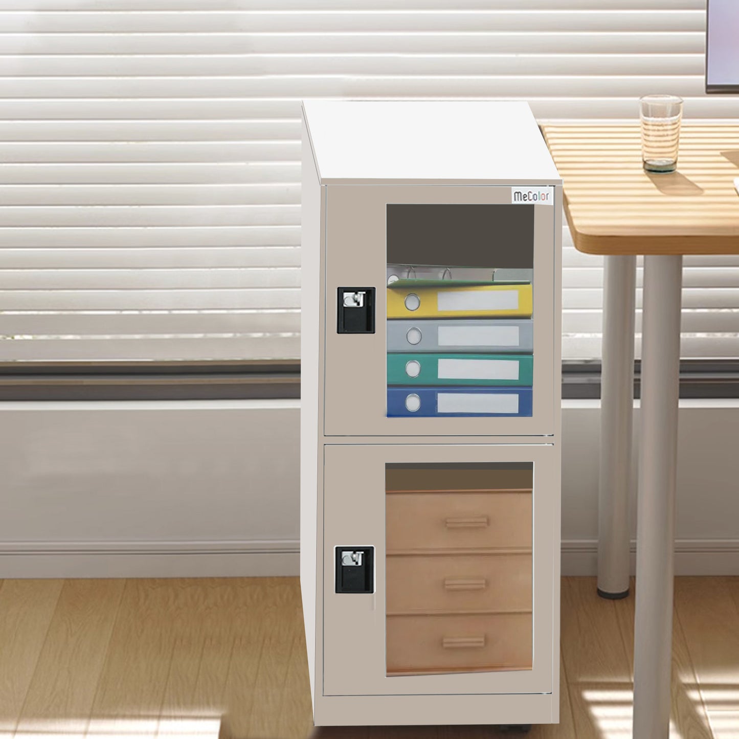 Mecolor Locker Storage Cabinet, Lockable files cabinet, Corner Cabinet